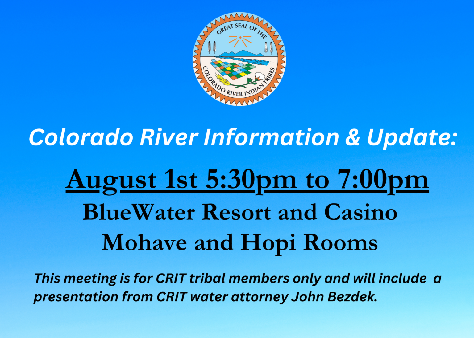 CRIT Manataba Messenger – A Publication of the CRIT Media Department