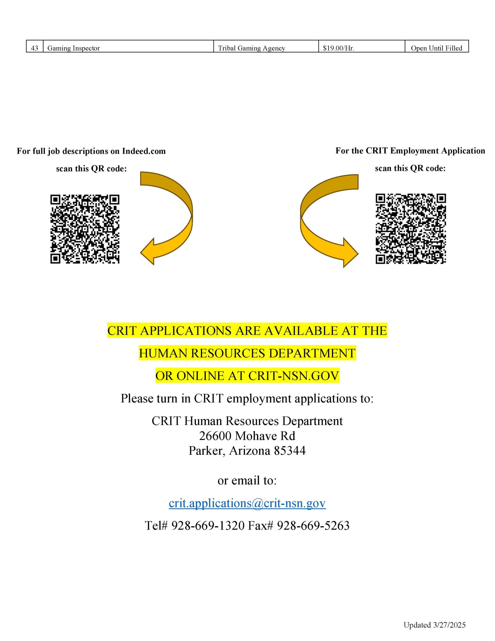 CRIT Manataba Messenger – A Publication of the CRIT Media Department