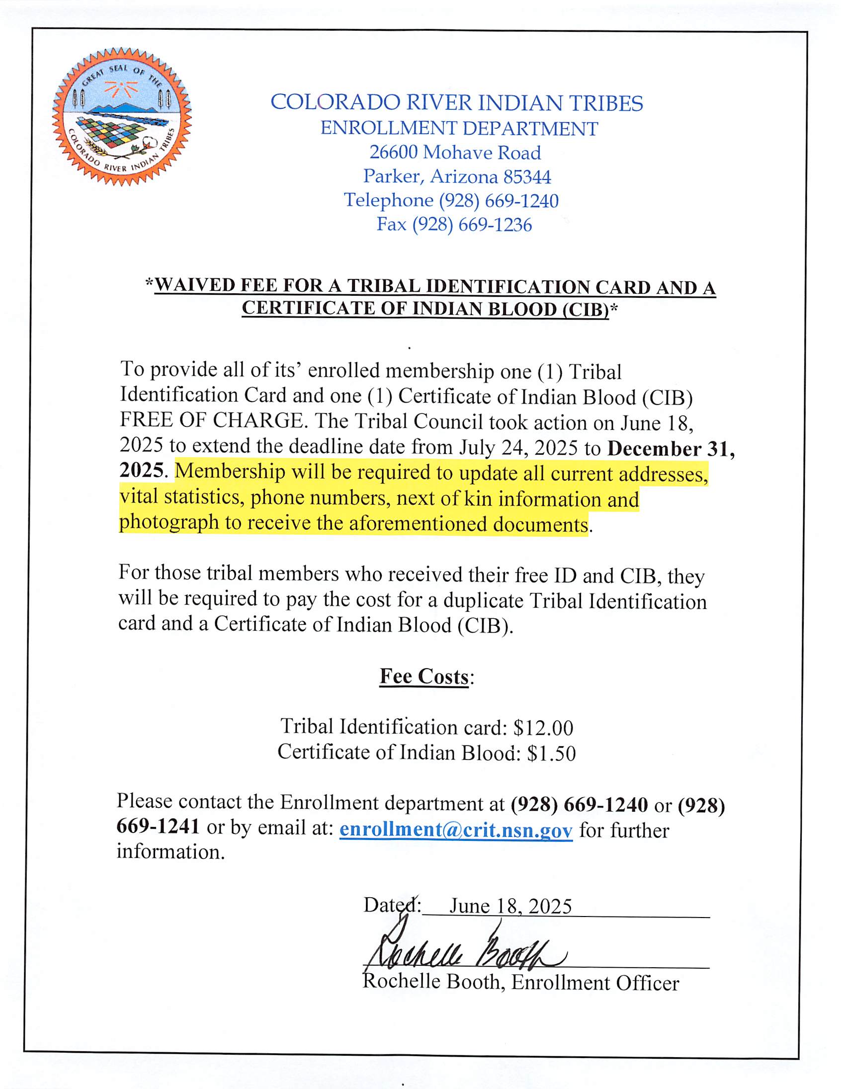 CRIT Manataba Messenger – A Publication of the CRIT Media Department