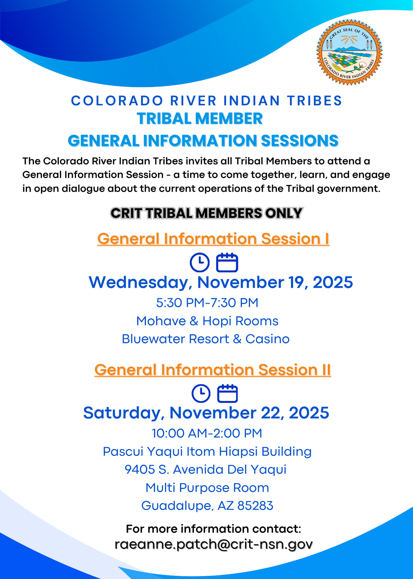 CRIT Manataba Messenger – A Publication of the CRIT Media Department